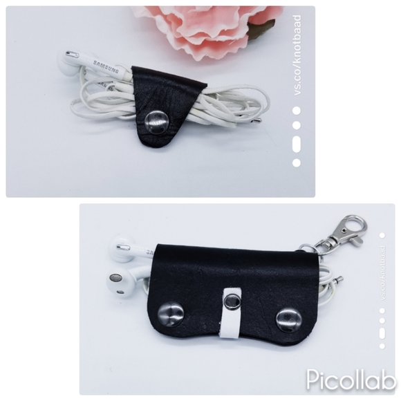 Accessories | Set Of 2 Genuine Leather Earbud Holders | Poshmark